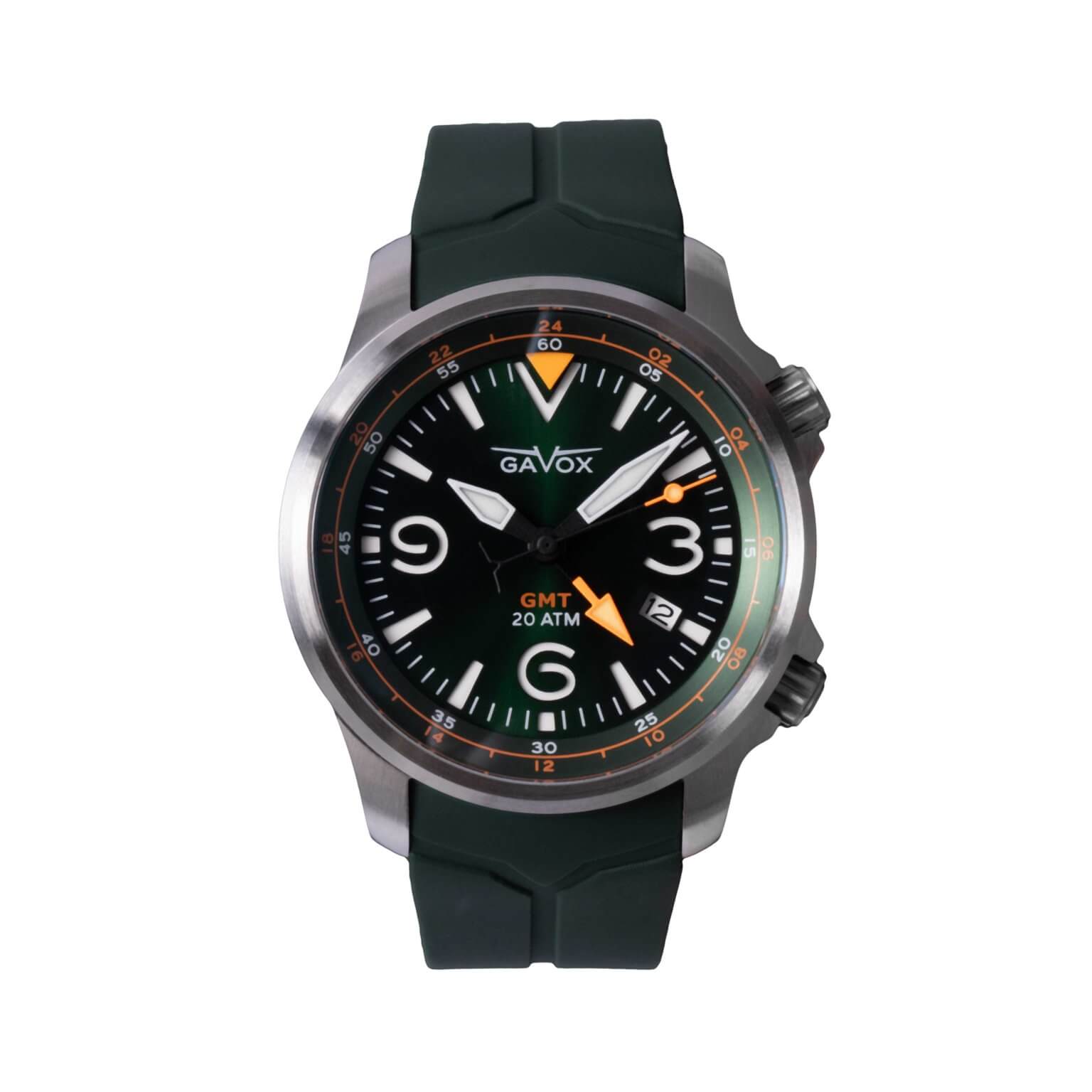 Gavox Avidiver ll GMT British Green – Gavox : Pilot, Marine, Diver ...